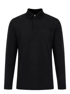 Emporio Armani Button Detailed Long-sleeved Polo Shirt - No
