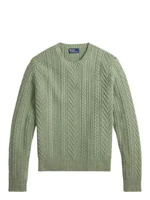 Polo Ralph Lauren Aran-knit Cotton-linen Jumper - No