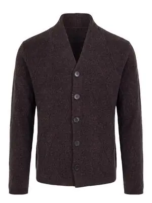 Emporio Armani Blended-fabric Cardigan - Black