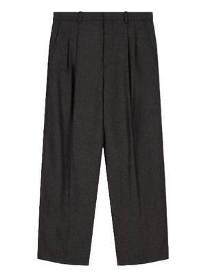 Emporio Armani Pleated Wide-leg Trousers - Brown