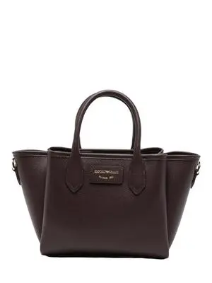 EMPORIO ARMANI Grained-leather Tote Bag