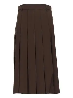 DUNST Pleated Long Skirt - Black