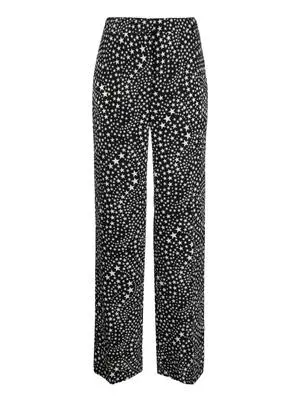 STELLA MCCARTNEY Star-print Silk Trousers