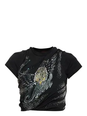 DIESEL® T-wincy Cropped Top - Black