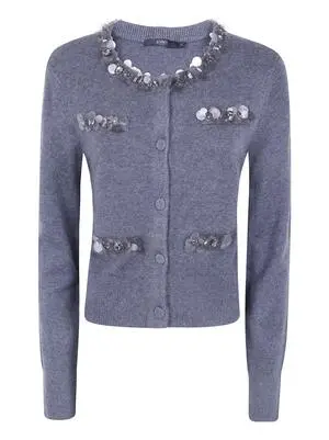 Seventy Embellished Jumper - Grey