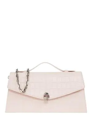 Alexander McQueen Skull Embossed Top Handle Bag - Pink