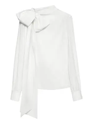 ALEXANDER MCQUEEN Women's Shoulder Bow Blouse In Ivory
