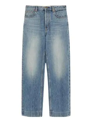 Valentino Garavani Logo Patch Straight Leg Jeans - No