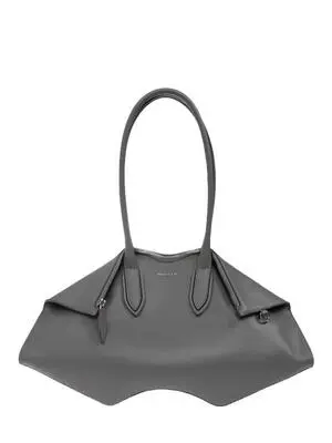 Alexander McQueen Logo-letter Handbag - Gray