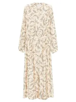 FORTE_FORTE Leopard-print Midi Dress - Ivory