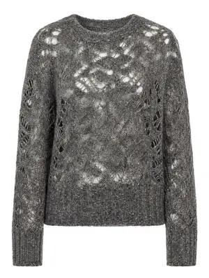 Max Mara Crochet Crewneck Jumper - Black
