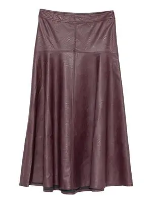 FORTE_FORTE Panelled A-line Midi Skirt - Purple