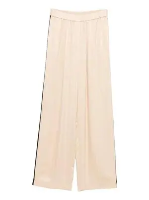 FORTE_FORTE Side-stripe Wide-leg Trousers Ivory