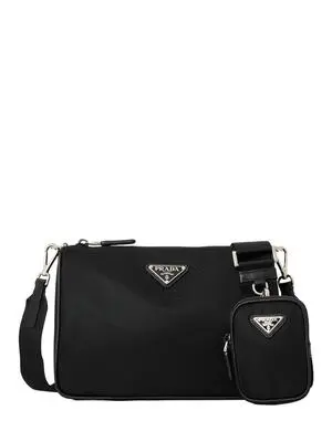 Prada Logo Shoulder Bag - Black