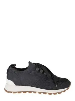 BRUNELLO CUCINELLI Sparkling-cotton Knit Sneakers
