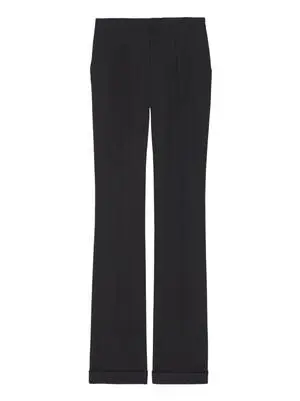 Saint Laurent Loose-fit Flared Trousers - Black