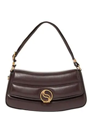 Stella McCartney S-Wave Padded Shoulder Bag Black