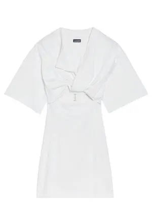 Jacquemus Bahia Cut-out Detail Mini Dress - White