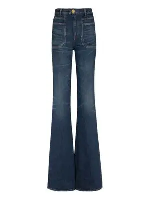 BALMAIN Balmain Belt-Looped Flared Jeans