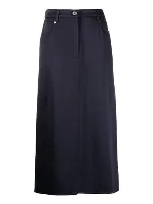 Brunello Cucinelli High-waisted Midi Skirt - Black