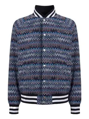 MISSONI Missoni Zigzag Buttoned Bomber Jacket
