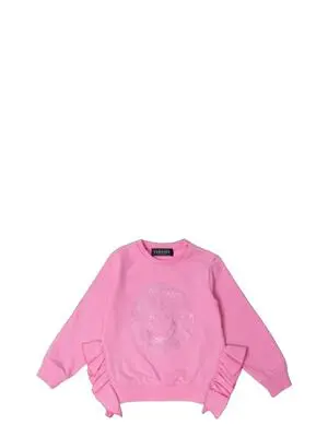 Versace Medusa Head Ruffle-trim Sweatshirt - Pink