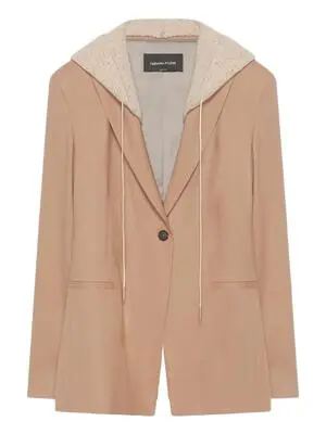 Fabiana Filippi Wool Hooded Suit Coat - Nude