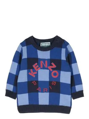 Kenzo Round Neck Long-sleeved Sweater - Blue