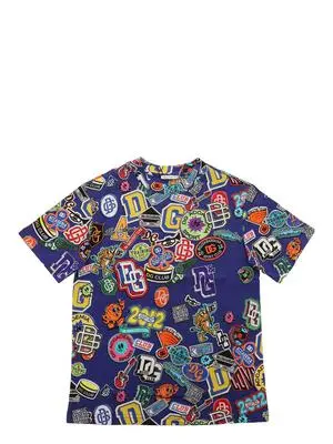 DOLCE & GABBANA Sticker-print Cotton T-shirt
