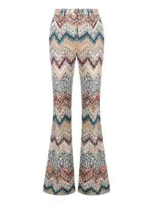 Missoni Zigzag Wide-leg Pants - Gray