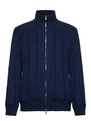 Brunello Cucinelli Zip-up Ribbed-knit Jacket - No