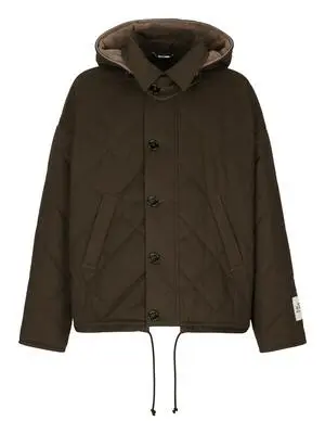 Dolce & Gabbana Dolce Gabbana Quilted Hooded Jacket - Black