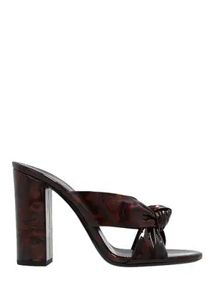 SAINT LAURENT Tortoiseshell-effect Twist-detail Sandals