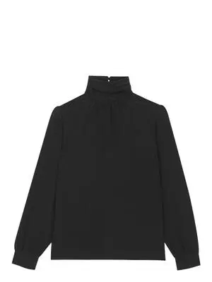 SAINT LAURENT High-neck Blouse In Crepe De Chine