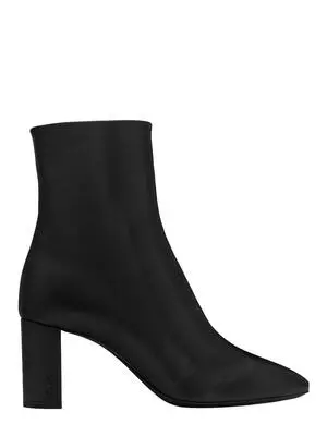 Saint Laurent Lou Almond Toe Ankle Boots - Black