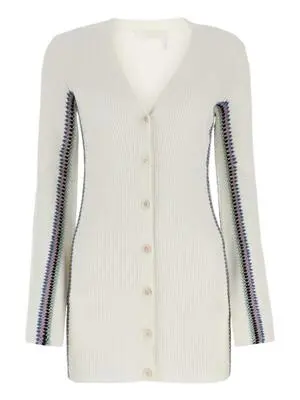 Chloé Long-sleeved Knitted Cardigan - White