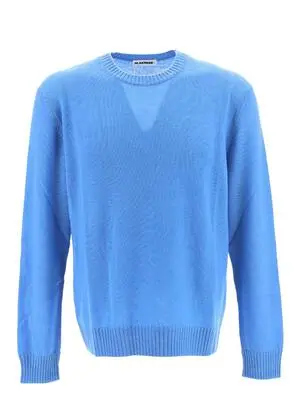 JIL SANDER Crewneck Knitted Jumper - Blue