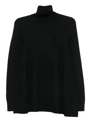 TOTEME Ribbed-knit Turtleneck Sweater - Black