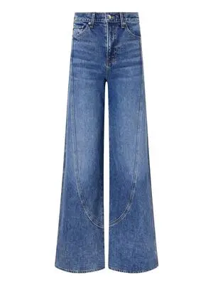 Veronica Beard Taylor Mid-rise Wide-leg Jeans - Blue