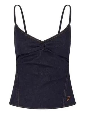 Jacquemus Le Haut De-nimes Cotton And Cashmere-blend Denim Cami - Blue