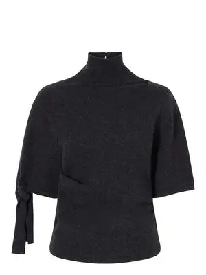 Jacquemus La Maille Fiocco Wool And Cashmere-blend Turtleneck Sweater Gray