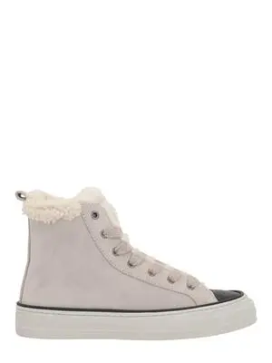 BRUNELLO CUCINELLI Brunello Cucinelli Jewelled Toe Mid-Top Sneakers