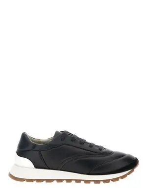 Brunello Cucinelli Monili-chain Lace-up Sneakers - Black