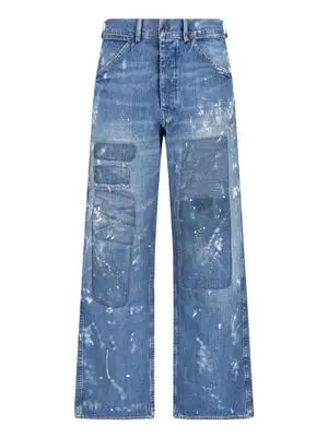 Polo Ralph Lauren Relaxed Fit Distressed Carpenter Jeans - Blue