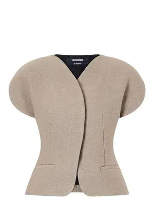 Jacquemus La Veste Oval Wool-blend Blazer - Neutrals
