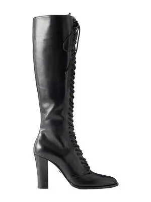 Dolce & Gabbana 90 Leather Knee-high Boots - Black