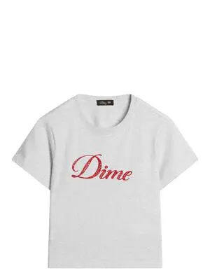 DIME Cursive Crotchet Baby T-shirt - Ash