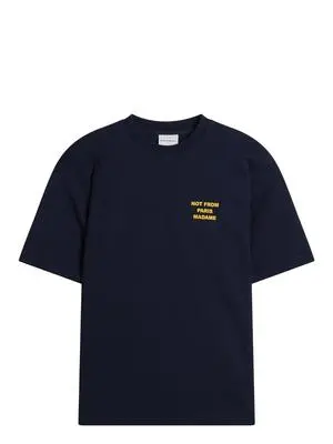 Drole De Monsieur Bold Slogan T-shirt - Navy