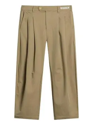 PORTER JAMES Dart-knee Pleated Trousers - Sand
