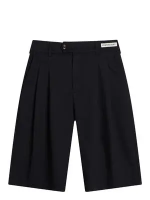 PORTER JAMES Double Pleated Shorts - Navy